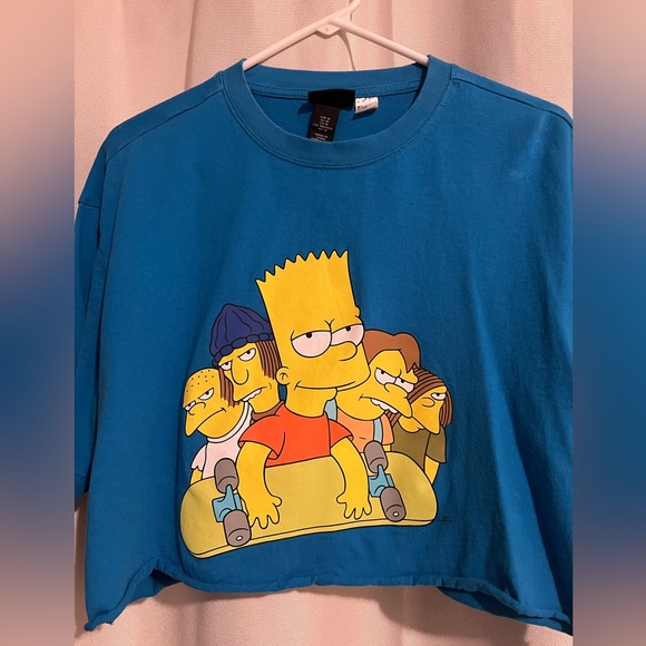 H&M | Tops | The Simpsons Cropped Blouse For Women | Poshmark
